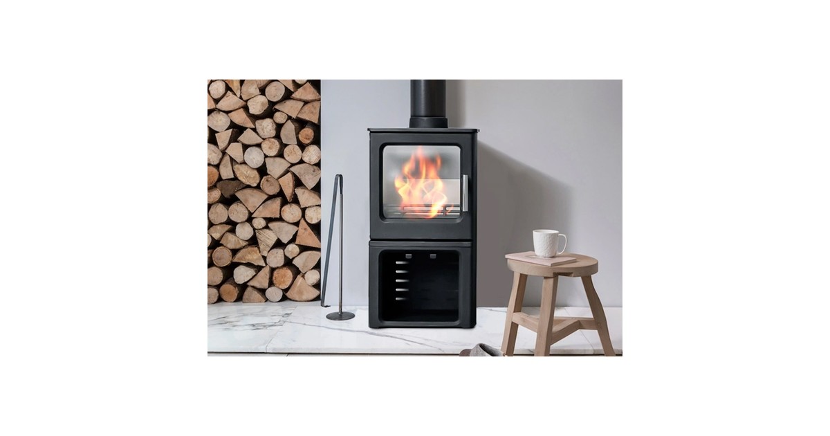 Stufa A Legna In Ghisa 4,3 kW Olga Stand-up Con Base Fundicio