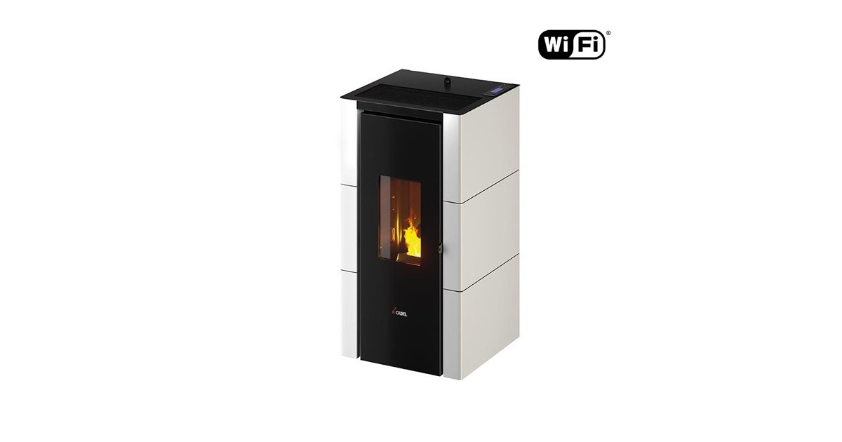 Stufa A Pellet Ad Aria Cadel Shell 9 Up Antracite