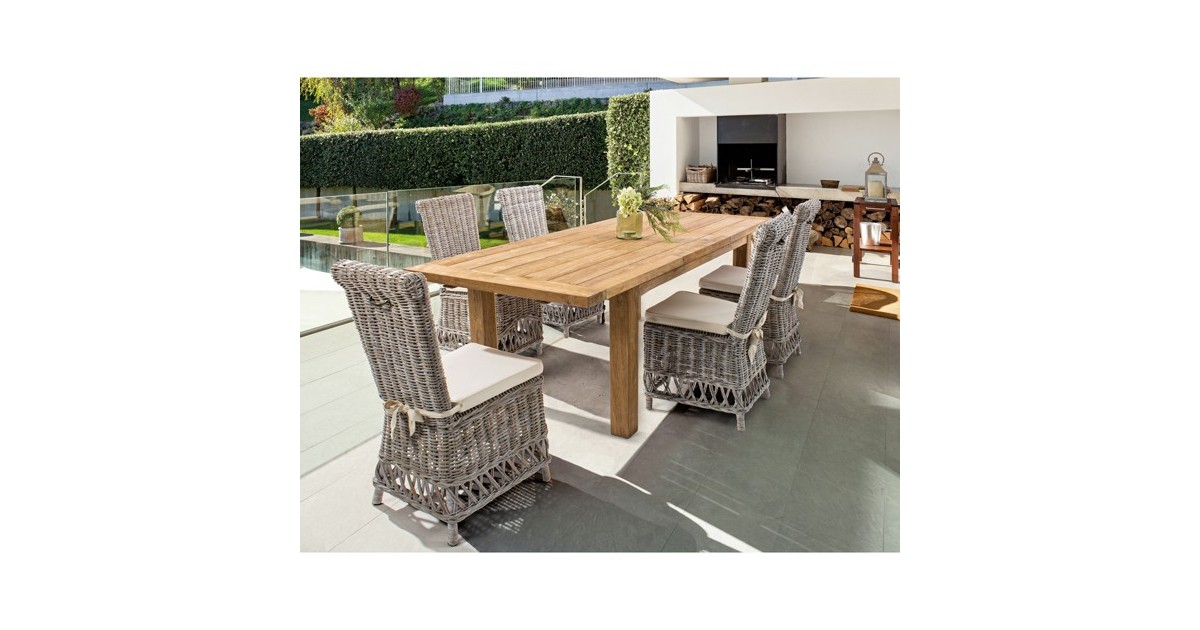 Tavolo Allungabile 180-250 In Legno Massello Rustico Bounty Bizzotto