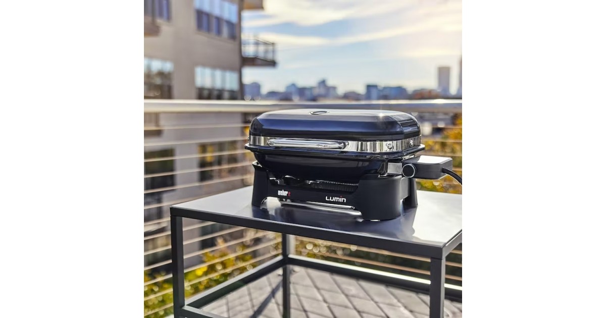 Weber Lumin Compact Barbecue Elettrico Multifunzione Nero