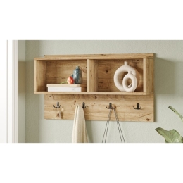 Appendiabiti Con Mensole 92x19x51H Effetto Legno Rovere Atlantic