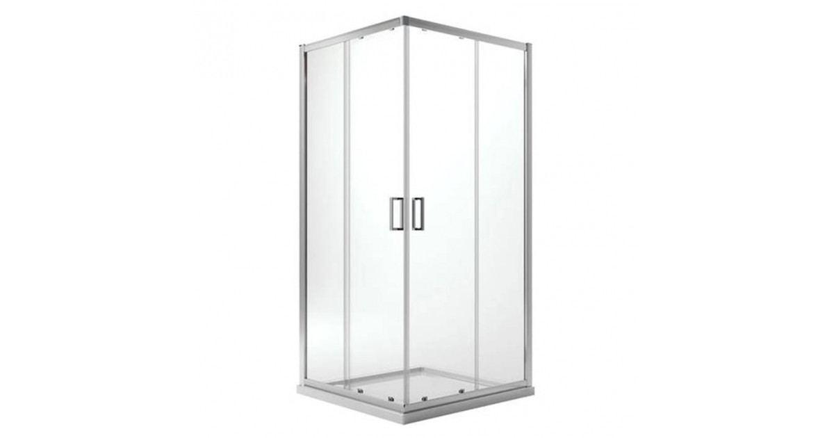 Box doccia ad angolo due lati 70x70 cm cristallo 6 mm trasparente Jonathan